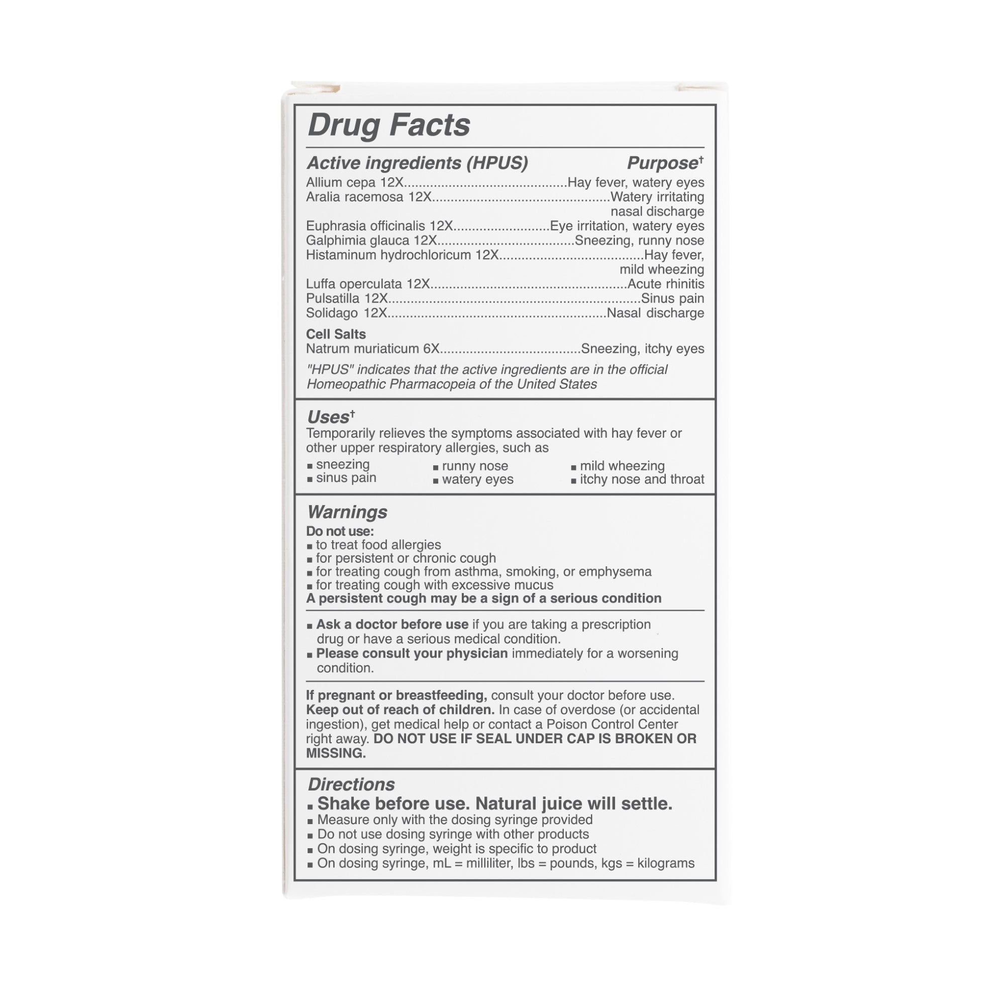 Infant Daily Allergy Relief – Safe & Non-Drowsy Formula – Dr Talbot's